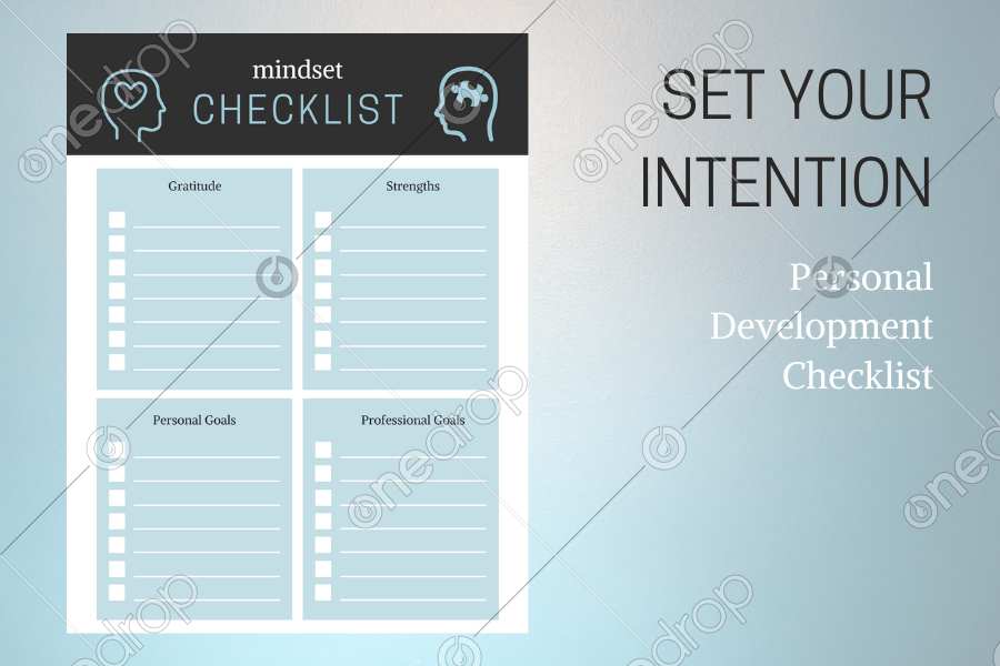 Mindset: Personal Development Checklist - One Drop