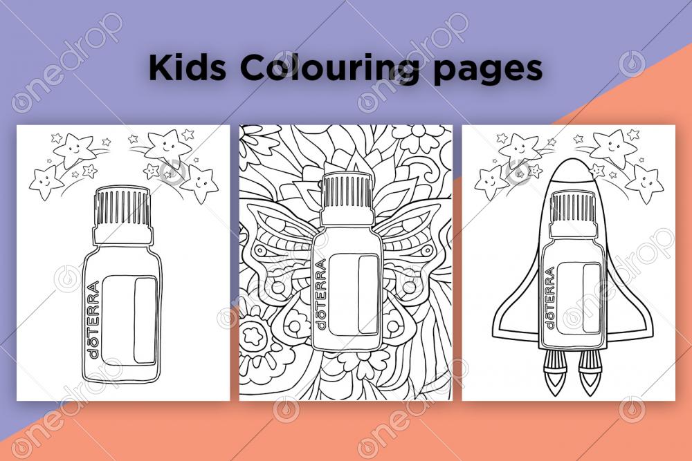 Kids Colouring Pages - Name your own oil! - One Drop