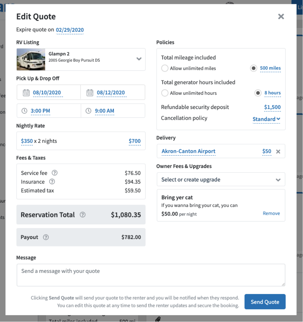 Managing Reservations | RVshare Owner Toolkit