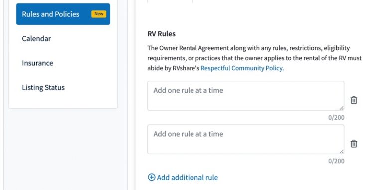 Rules & Policies | RVshare Owner Toolkit