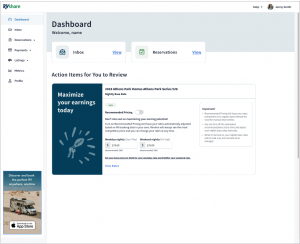 Dashboard Tour | RVshare Owner Toolkit