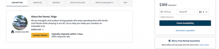 Performance Metrics | RVshare Owner Toolkit
