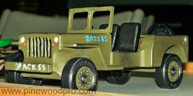 Pinewood Derby Military Jeep Design