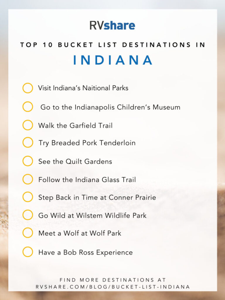 The Top 29 Bucket List Destinations in Indiana - RVshare.com