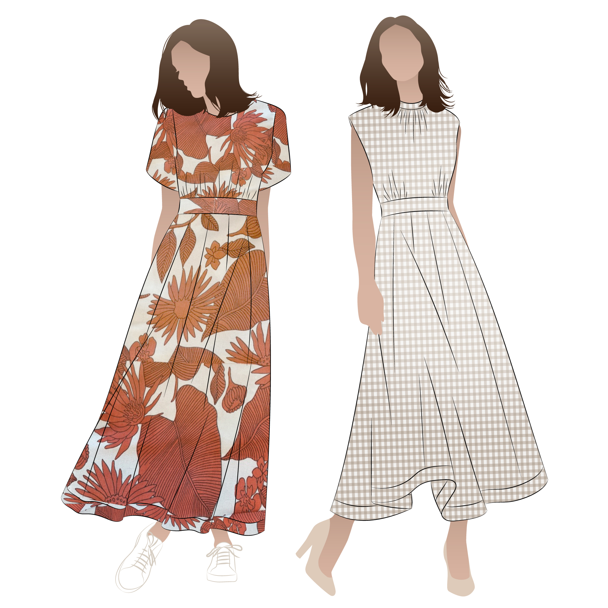 Trinnie Woven Dress Sewing Pattern | Ditto
