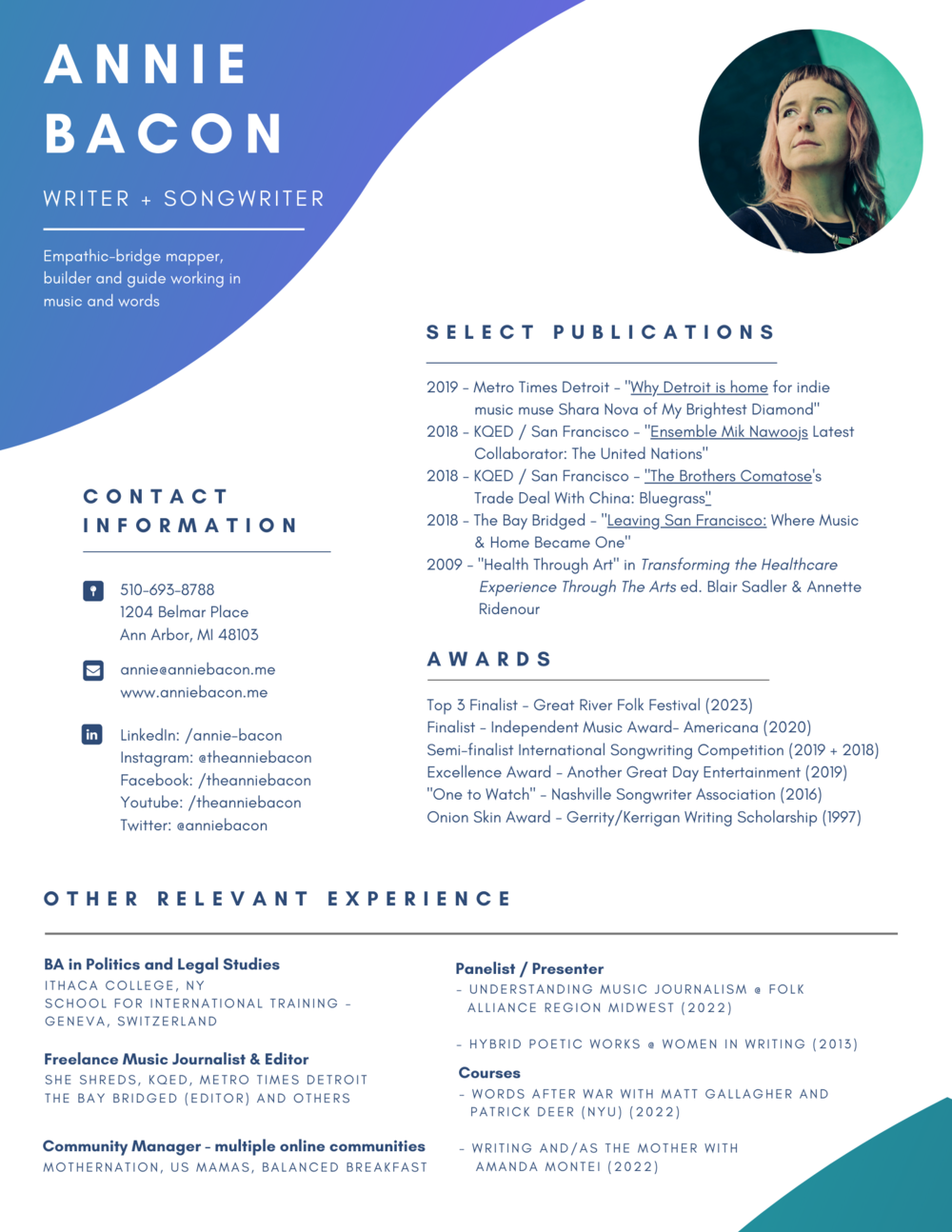 Annie Bacon | Stagetime