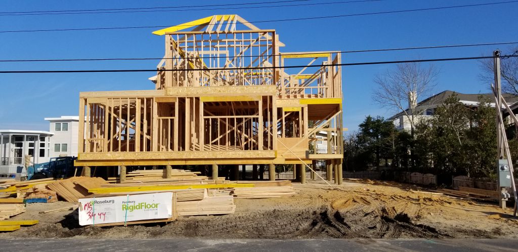 Stonehenge Under Construction Homes on Long Beach Island