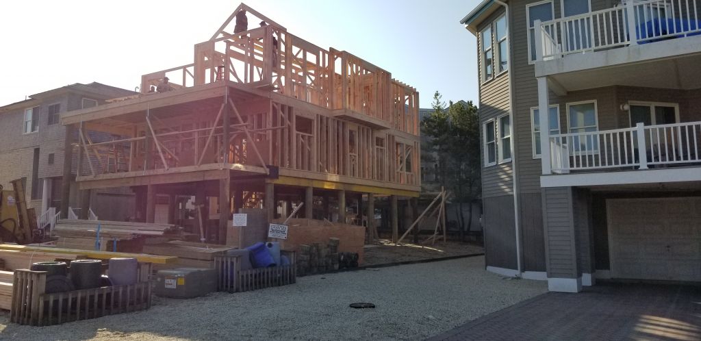 Stonehenge Under Construction Homes on Long Beach Island