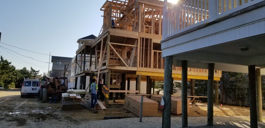 Stonehenge Under Construction Homes on Long Beach Island