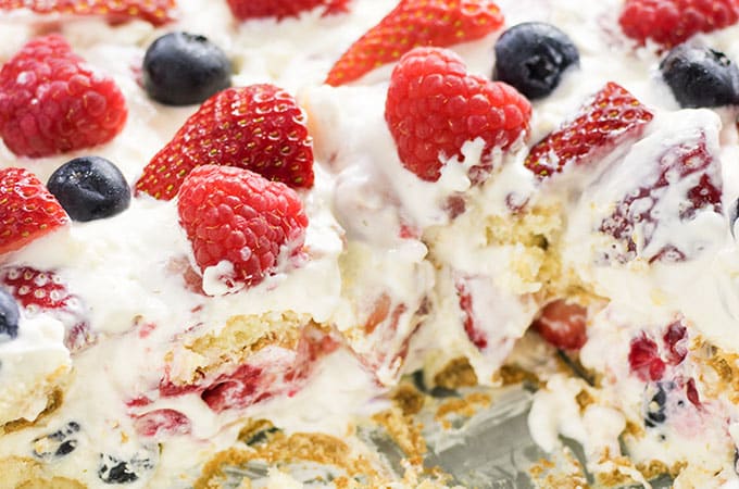 No Bake Berry Icebox Cake - The Salty Marshmallow
