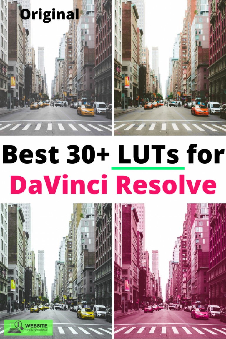 30 Best LUTs for DaVinci Resolve - Website Tips and Tutorials